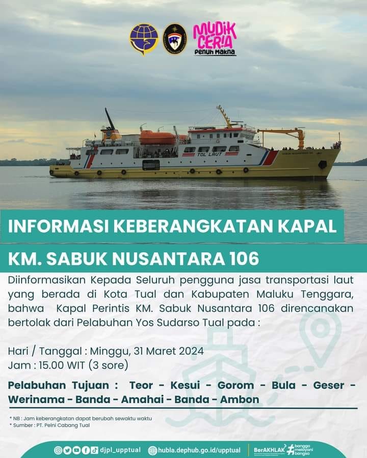 Jadwal Kapal Sabuk Nusantara 106 dan Rutenya - KATA OMED